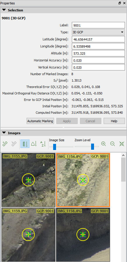 Menu View > rayCloud > Right sidebar > GCPs and Manual Tie Points - PIX4Dmapper